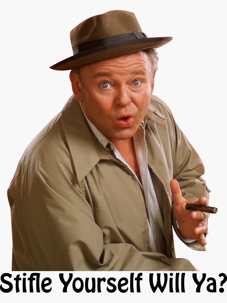 "Árchíe Búnkér Stifle Yourself All In The Family USA" Sticker for Sale ...