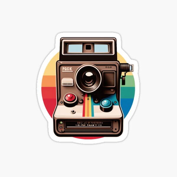"Snap Back in Time with this Vintage Instant Camera" Sticker for Sale ...