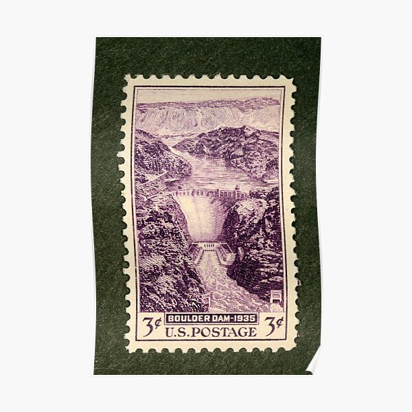 "1935 3c Dedication of Boulder Dam Postage Stamp" Poster by ...