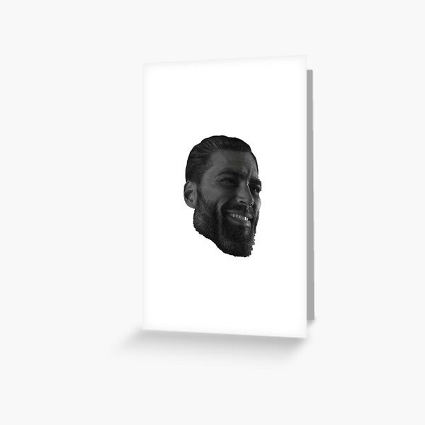 "Gigachad Face " Greeting Card for Sale by jordanrkid | Redbubble