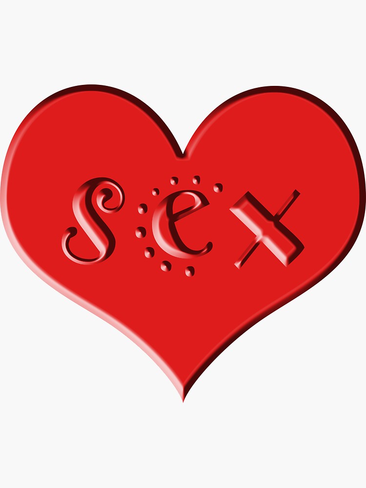 Sex Heart Sticker By Falko Follert Redbubble