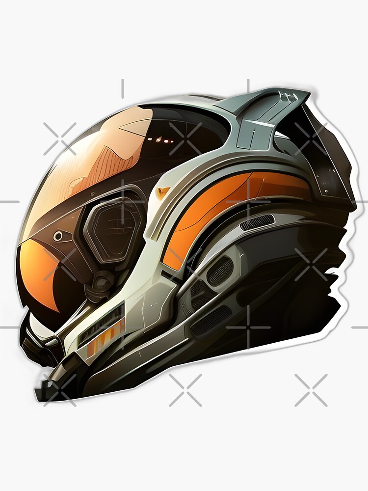 "Super Bike Aggressive Looking Helmet" Sticker for Sale by beluxe ...