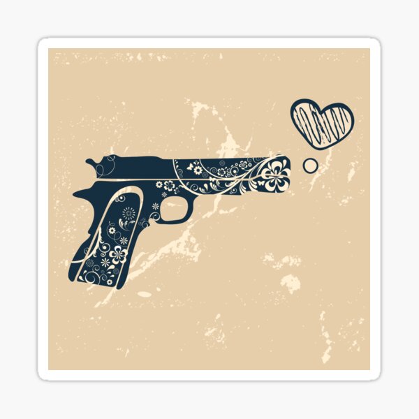 "Love Gun" Sticker for Sale by traumfaenger | Redbubble