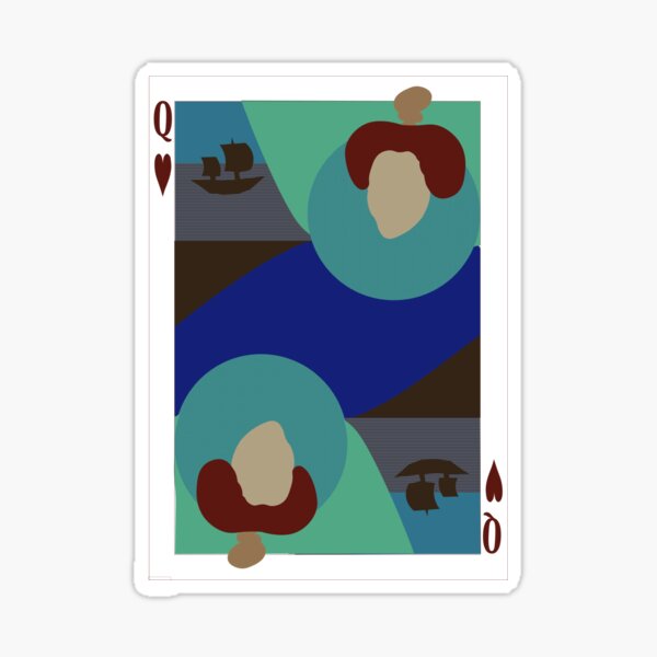 "Queen Playing Card" Sticker for Sale by Seaspray13 | Redbubble