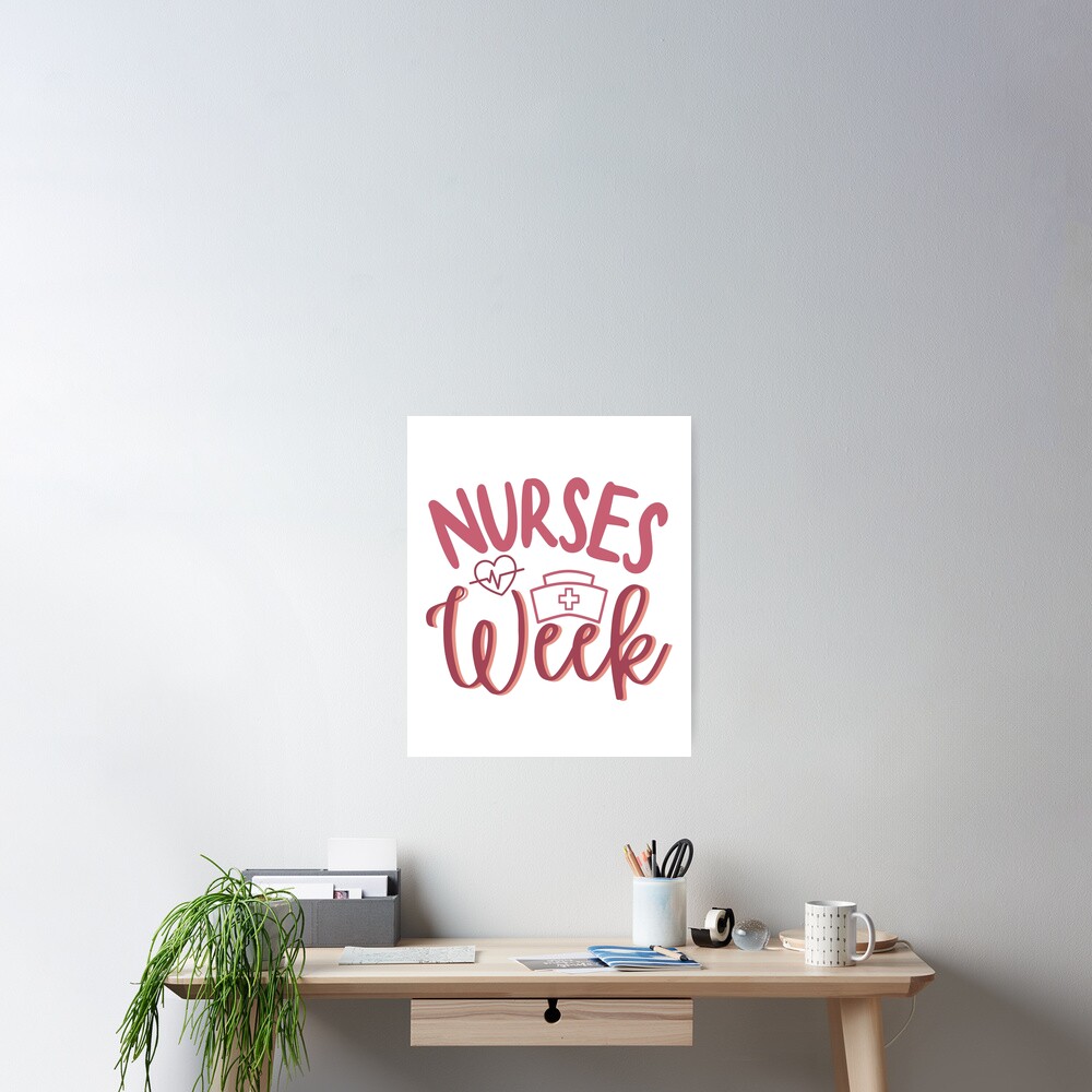"Happy Nurses Week | Nurse Typographic | Nursing Appreciation ...
