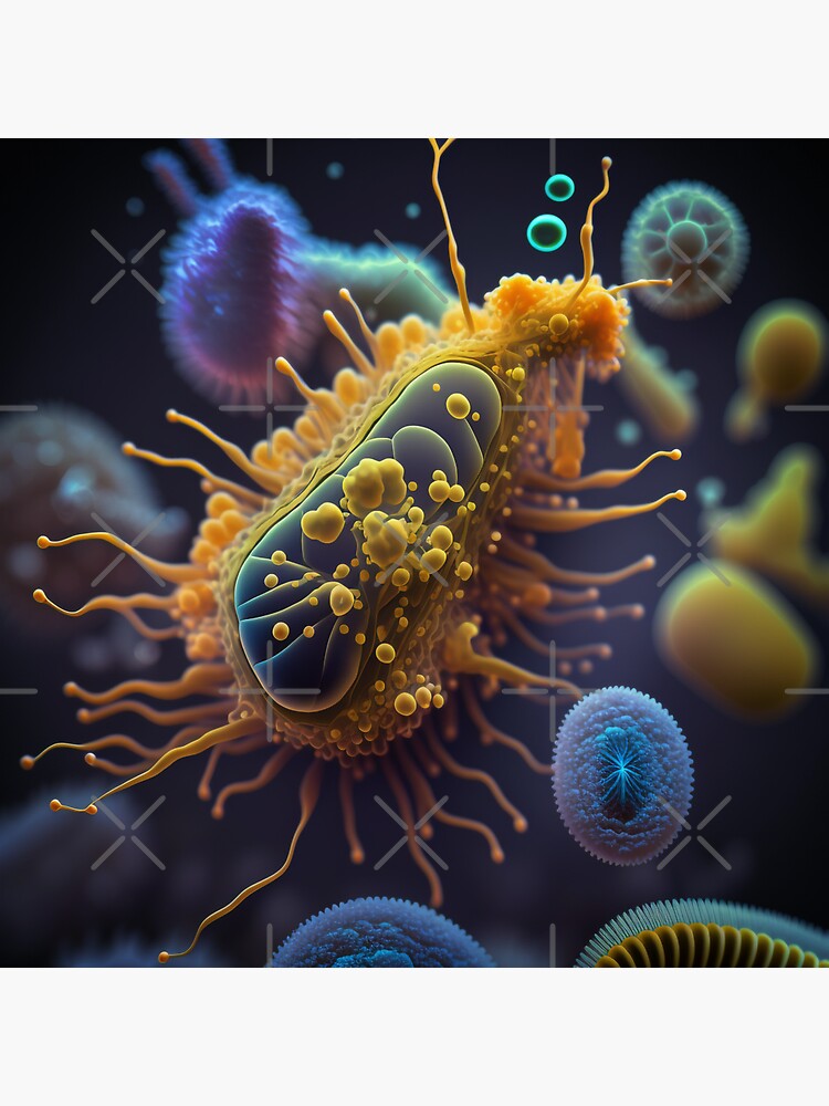 "Microscopic Bacterial Creatures - 12" Sticker for Sale by DexSkullfyre ...