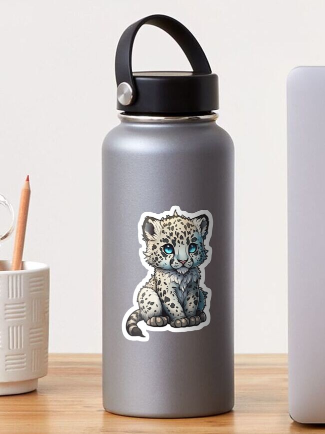"Cute Chibi Snow Leopard" Sticker for Sale by wildlifezen | Redbubble