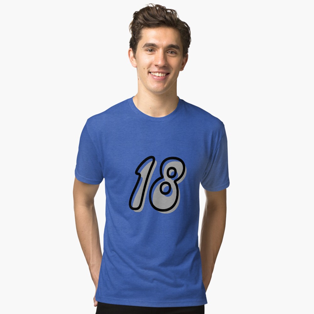 "Number 18" Sticker for Sale by mankindvm | Redbubble