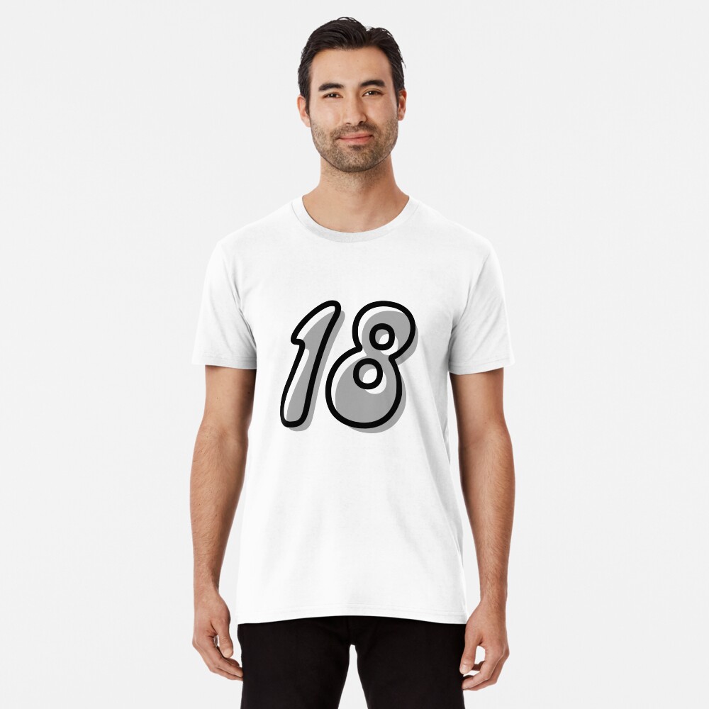 "Number 18" Sticker for Sale by mankindvm | Redbubble