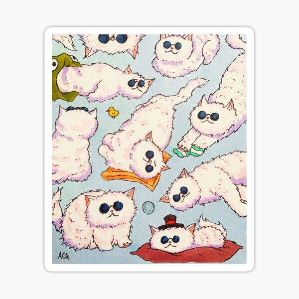 "Gojo Catoru the Gojo Cat" Sticker for Sale by eggcatmaki | Redbubble