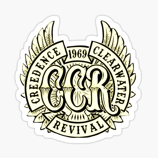 "CCR vintage rock revival 69" Sticker for Sale by Kludoman | Redbubble