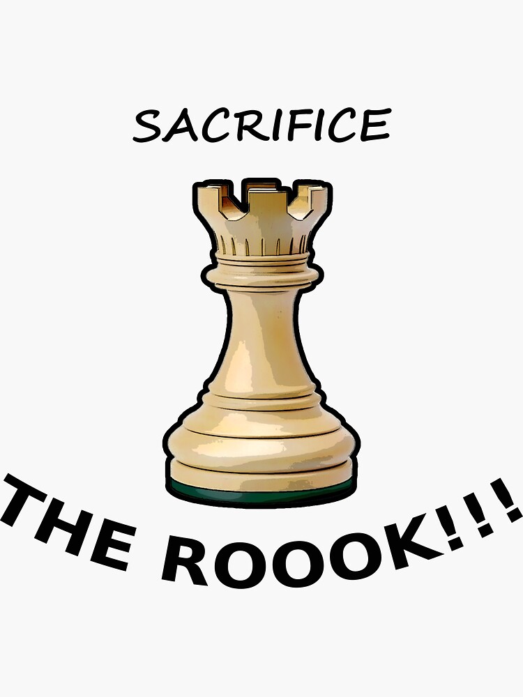"Sacrifice the roook chess" Sticker for Sale by SvarunPogani | Redbubble