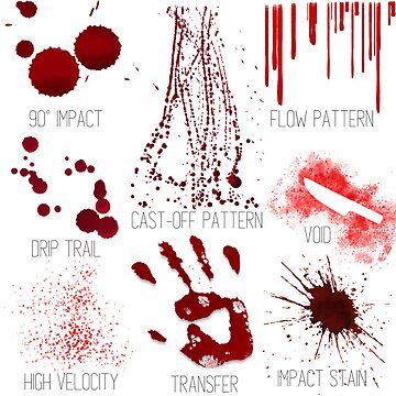 "Bloodstain Chart Sticker" Poster for Sale by SceneOfTheCrime | Redbubble