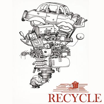 "Recycle (1970) Vintage Poster: Retro Environmental Awareness Art ...