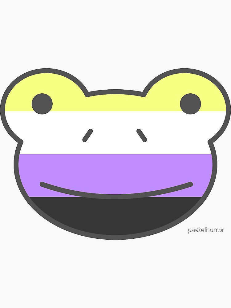 "Nonbinary Frog" Sticker for Sale by pastelhorror | Redbubble