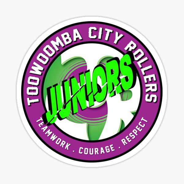 "TCR Jnr Logo" Sticker for Sale by TbaCityRollers | Redbubble
