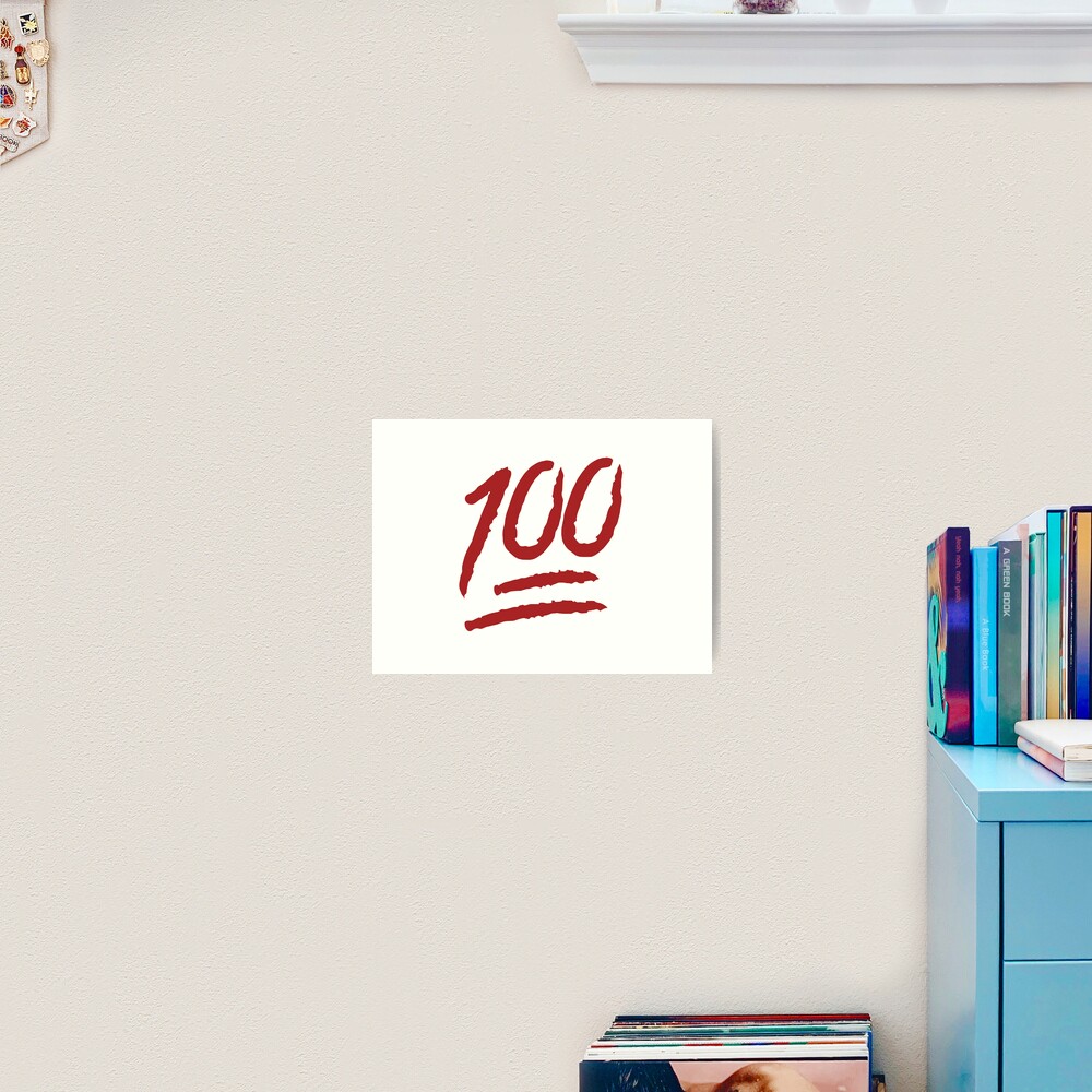 "Perfect score 100 emoji very high resolution" Art Print for Sale by ...