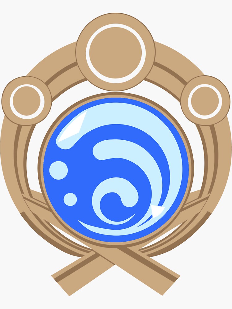 "Genshin Impact Hydro Inazuma Vision" Sticker for Sale by pelicanpark ...