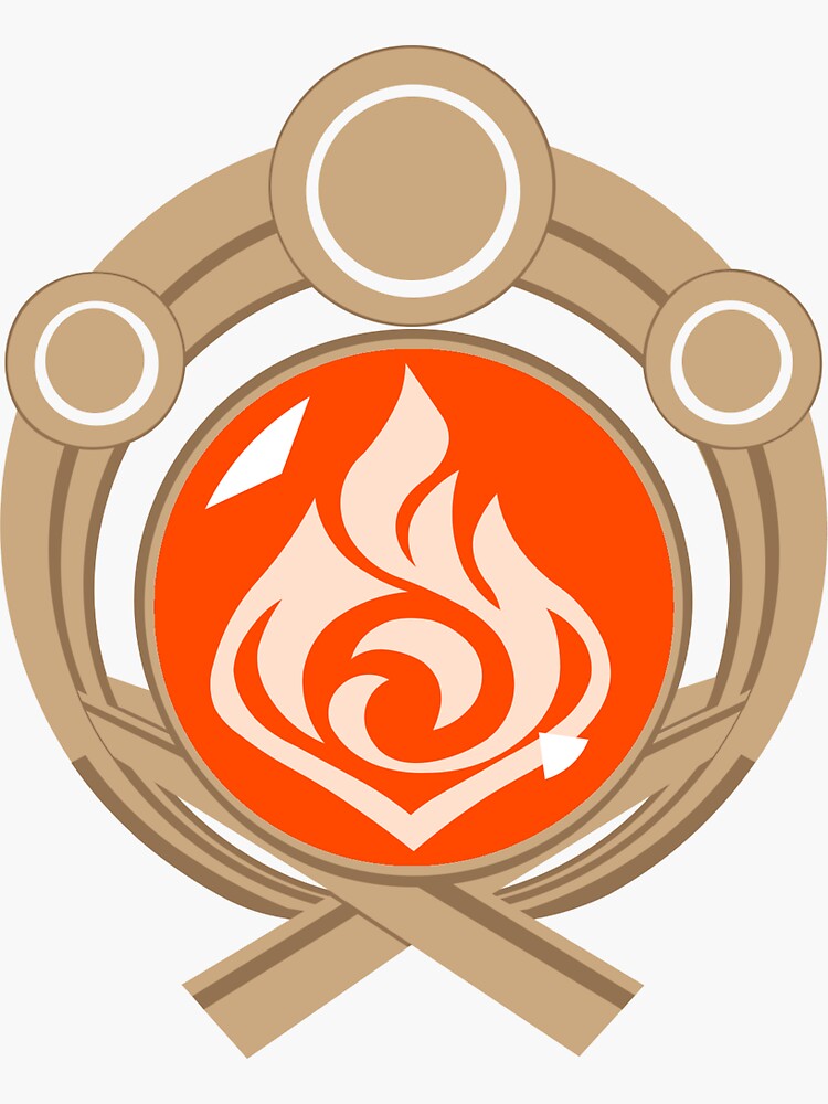 "Genshin Impact Pyro Inazuma Vision" Sticker for Sale by pelicanpark ...