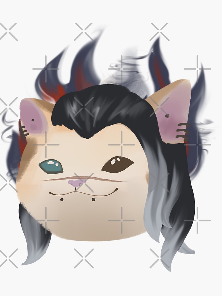 "emo cat" Sticker for Sale by Honeydew-milkT | Redbubble