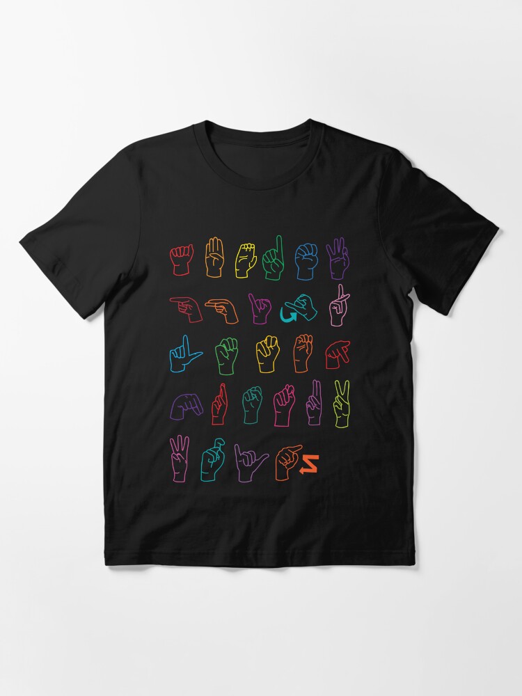 "American Sign Language (ASL) Alphabet" Essential T-Shirt for Sale by ...