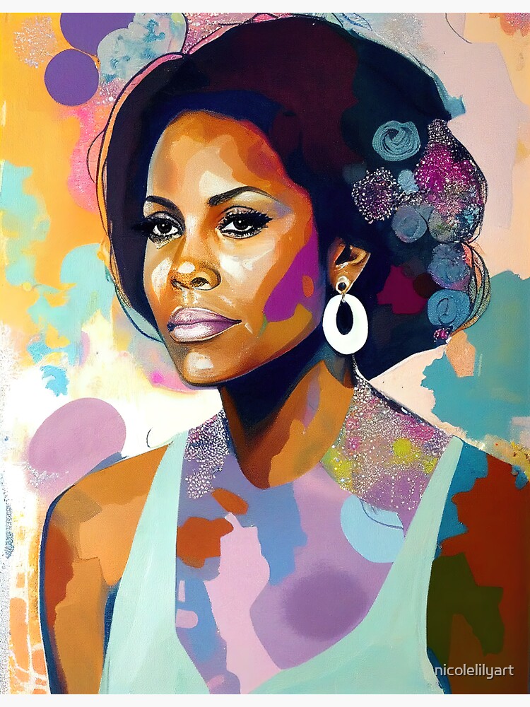 "Former First Lady Michelle Obama Abstract Art" Sticker for Sale by ...
