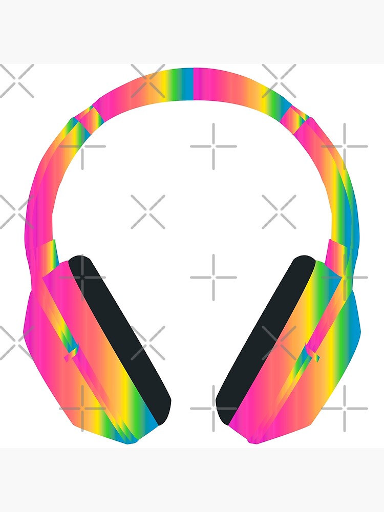 "Rainbow Headphones" Framed Art Print for Sale by sierraford | Redbubble