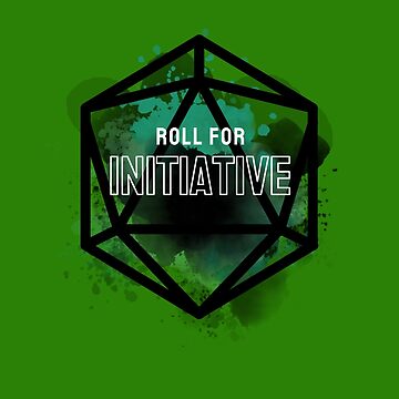 "DND Roll for Initiative Green" Sticker for Sale by Roll-or-Die | Redbubble