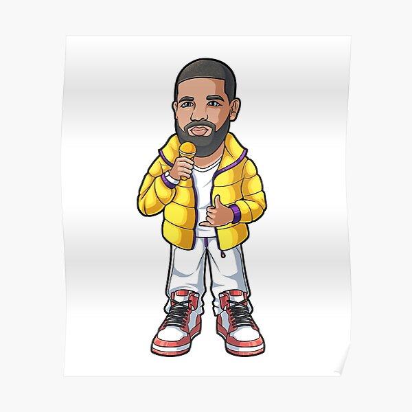 "Drake Cartoon Character" Poster for Sale by Ragil-Studio | Redbubble