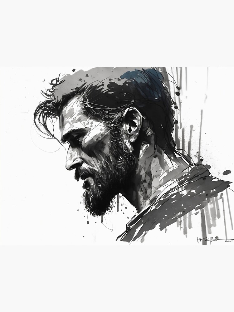 "Drawing a man face" Sticker for Sale by HRDesigning007 | Redbubble