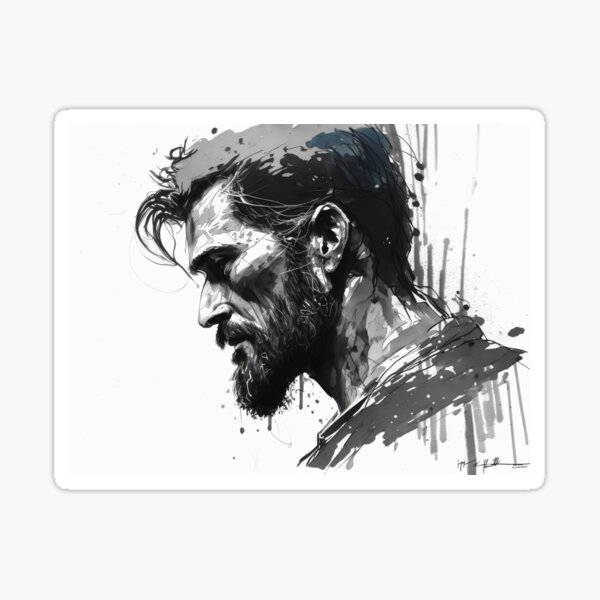 "Drawing a man face" Sticker for Sale by HRDesigning007 | Redbubble