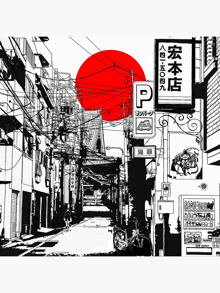 "Tokyo street sunrise" Poster for Sale by monerty | Redbubble