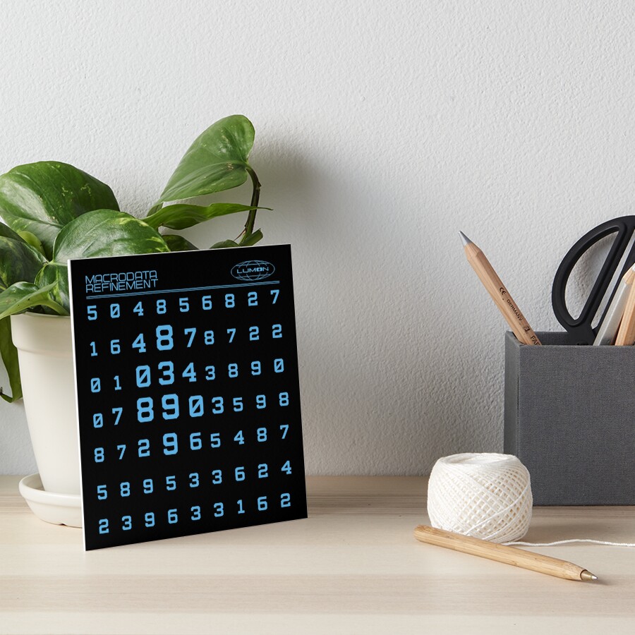 "Scary Numbers Lumon Macrodata" Poster for Sale by fattim3 | Redbubble