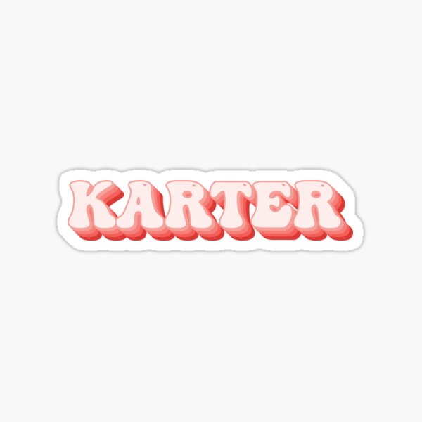 "Karter - Name" Sticker for Sale by kindxinn | Redbubble