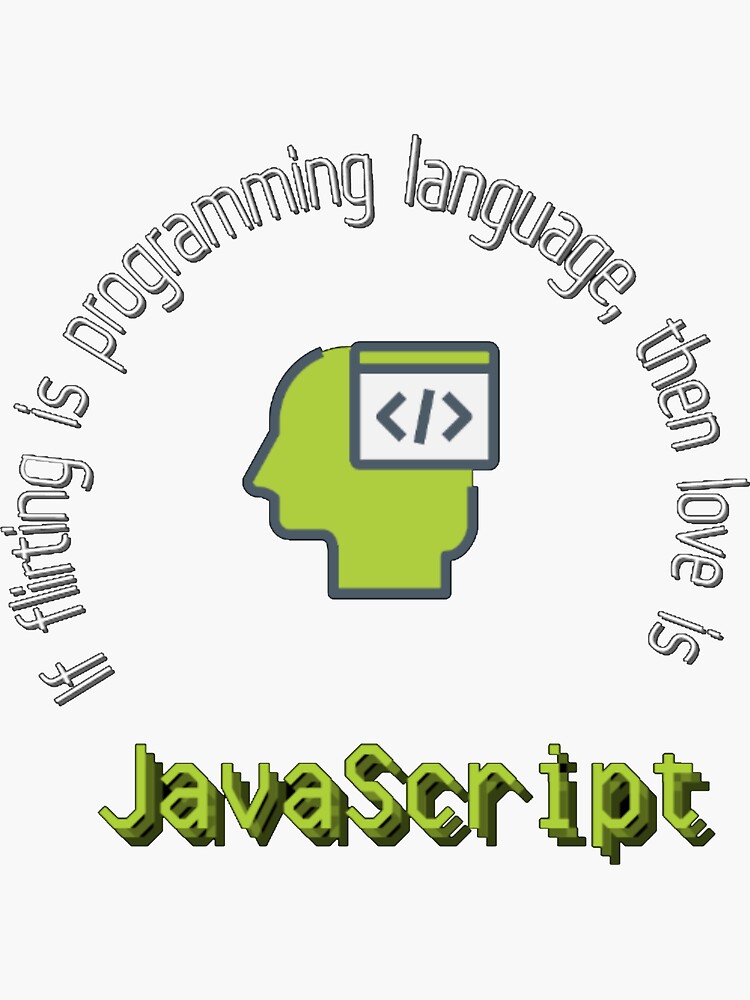 "Javascript lovers!" Sticker by TrendTrekker | Redbubble