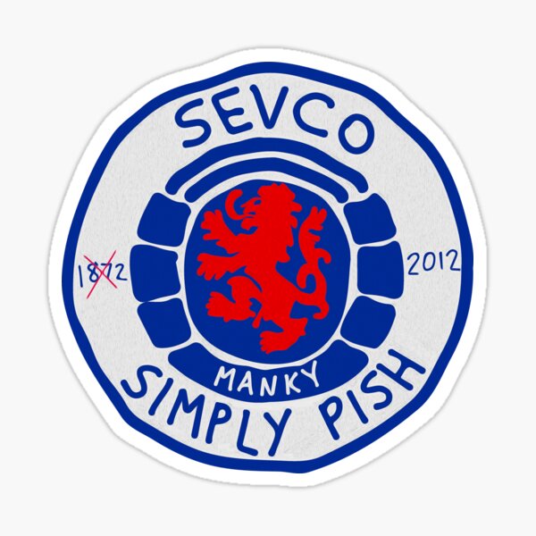 "Glesga Sevco FC" Sticker for Sale by DemandChaos | Redbubble