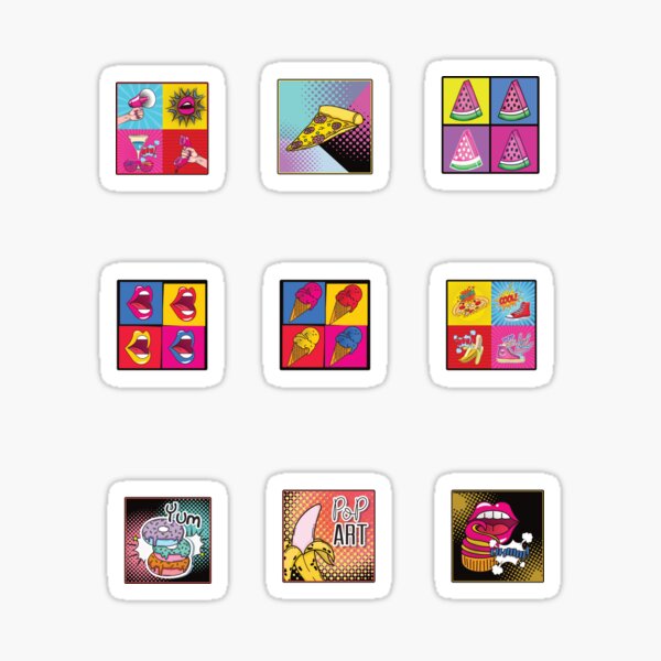 " Pop Art Sticker Pack" Sticker for Sale by GaryDobson | Redbubble