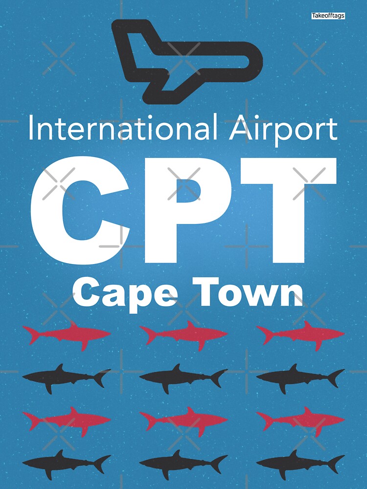 "CPT Cape Town airport code" Sticker by Aviators | Redbubble