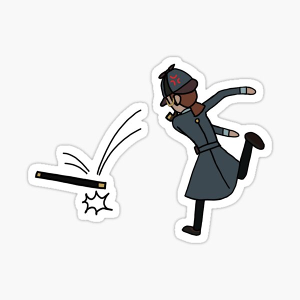 "Mr. Inference Angry Cartoon" Sticker for Sale by GagimasArt | Redbubble