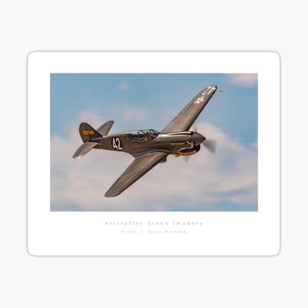 "P-40 Warhawk" Sticker for Sale by KristofferGlenn | Redbubble