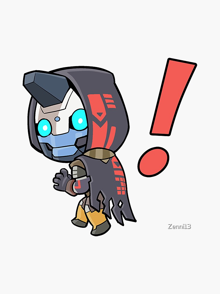 "Cayde-6 chibi from Destiny 2 being surprised" Sticker for Sale by ...