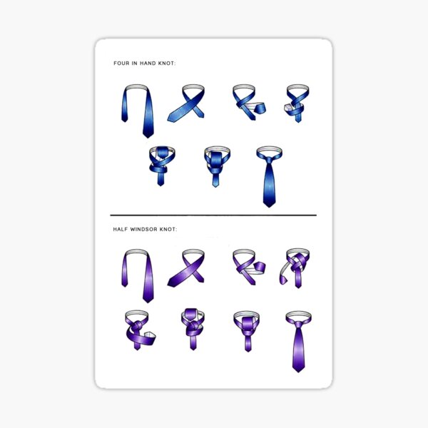 "How to Tie a Tie" Sticker for Sale by mehrafsar | Redbubble