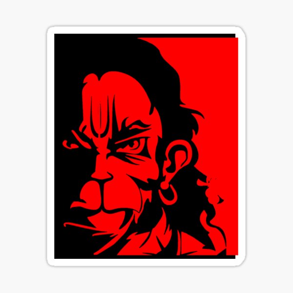 "Lord Hanuman god hanuman bhagwan Hanuman ji red" Sticker for Sale by ...