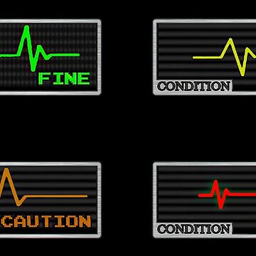 "Fine Caution Danger Condition" Sticker for Sale by Power Up Prints ...