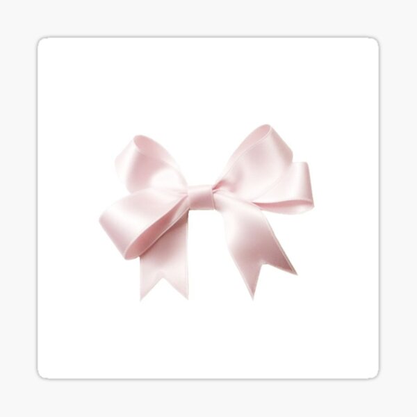 "pink ribbon bow" Sticker for Sale by cupcakefemcel | Redbubble