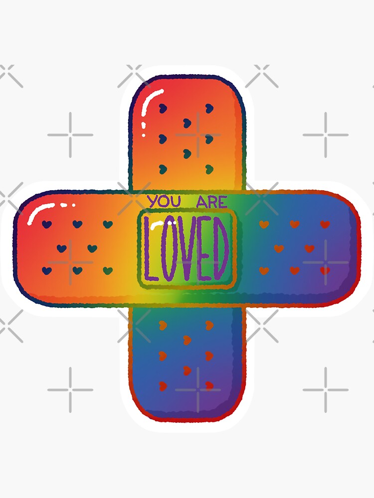 "You are LOVED ~ Pride Flag" Sticker for Sale by Ruxandas | Redbubble
