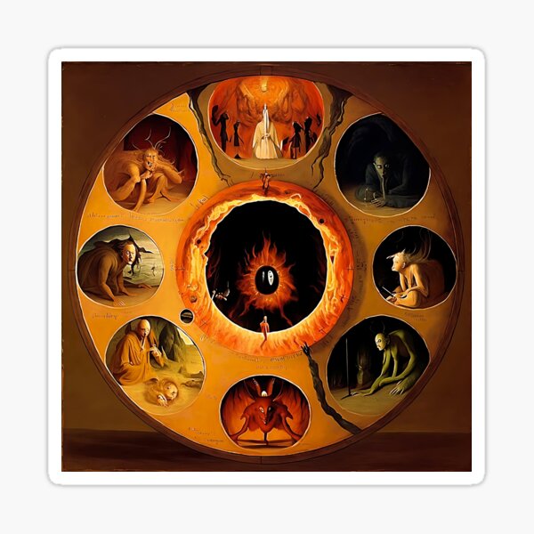 "The Nine Circles of Hell" Sticker for Sale by h4wkinz | Redbubble