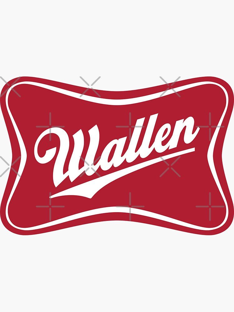 "Wallen Beer Country Sign Parody Logo" Sticker for Sale by ...