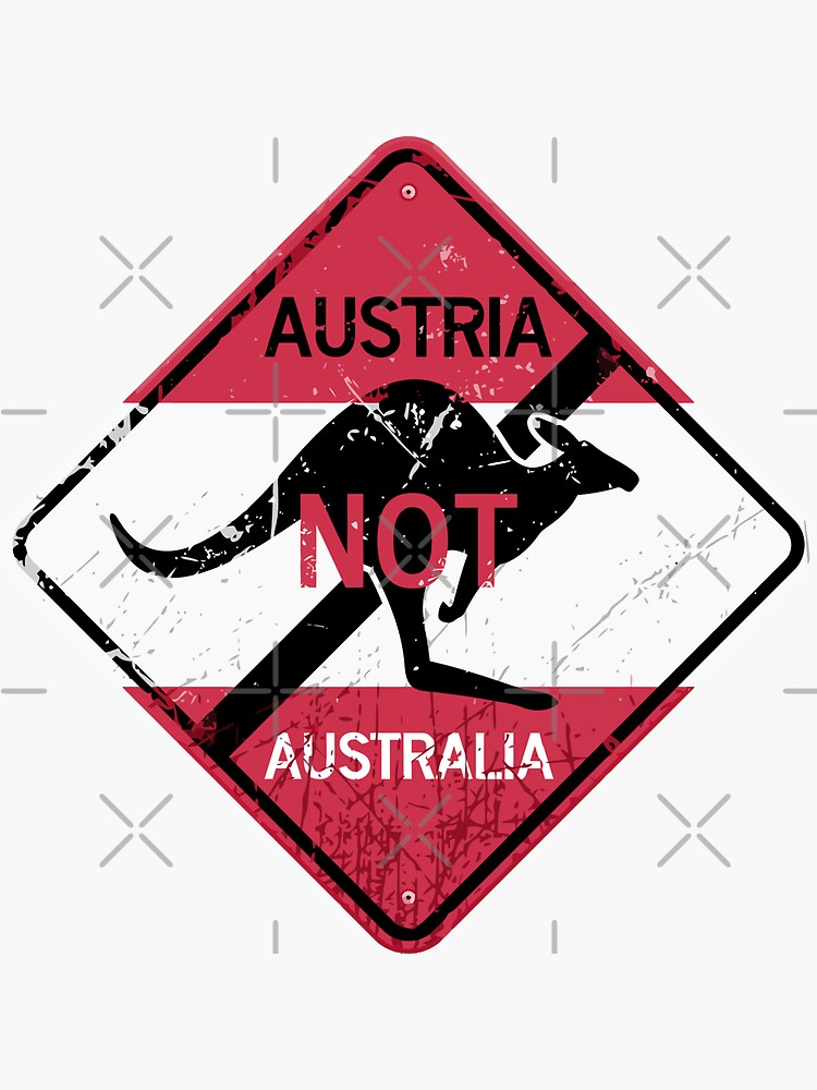 "Austria Not Australia" Sticker for Sale by Jakub Nawrocki | Redbubble