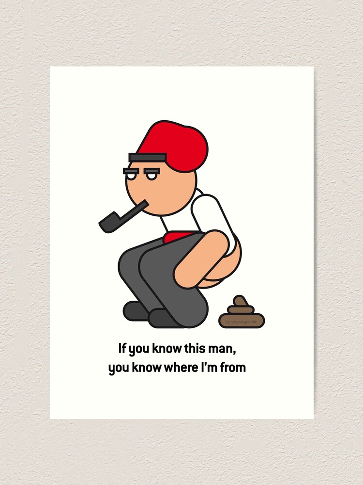 "Caganer, the pooping man" Art Print by platypusgraphic | Redbubble